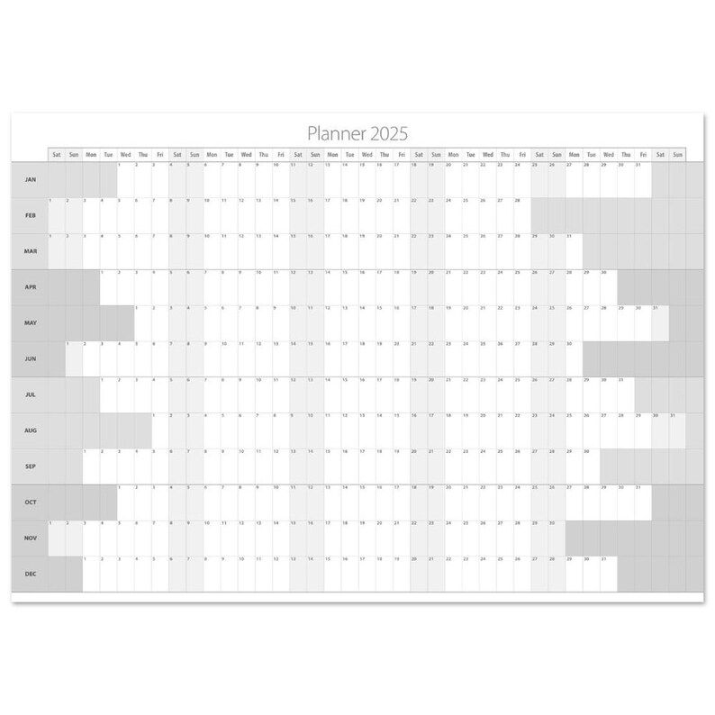 Extra-large 2025 Wall Planner Calendar | Perfect for Yearly Planning ...
