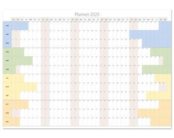 Extra-large 2025 Wall Planner Calendar | Perfect for Yearly Planning ...