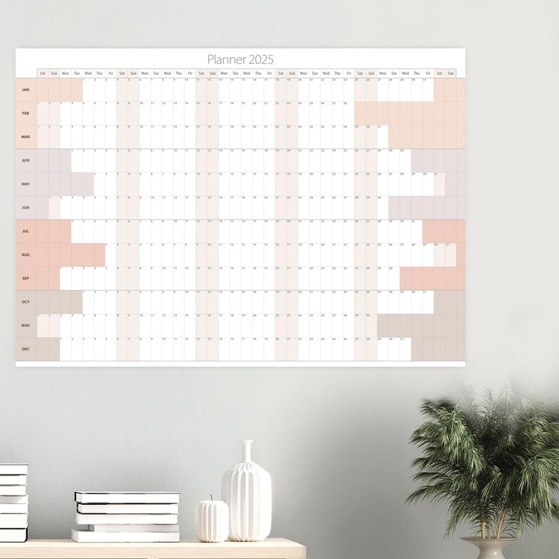 Extra-large 2025 Wall Planner Calendar | Perfect for Yearly Planning ...