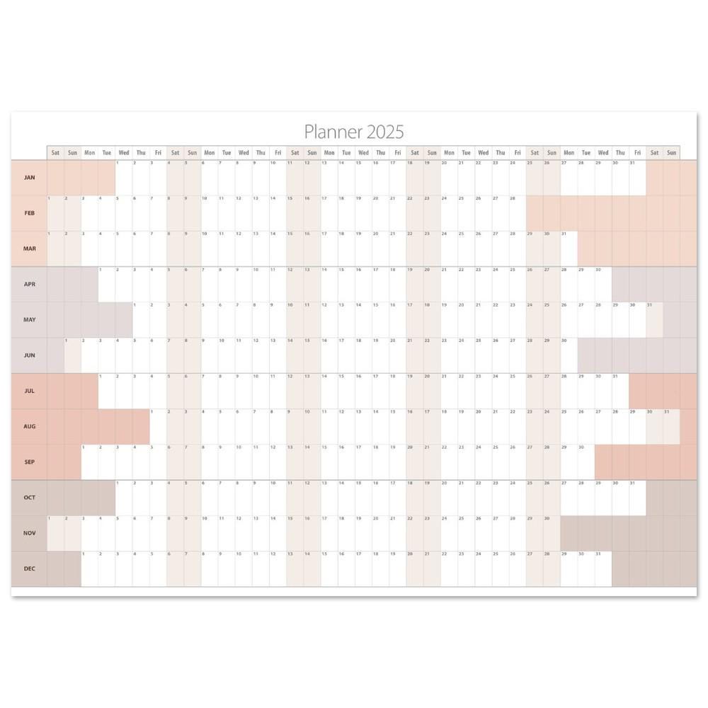 Extra-large 2025 Wall Planner Calendar | Perfect for Yearly Planning ...