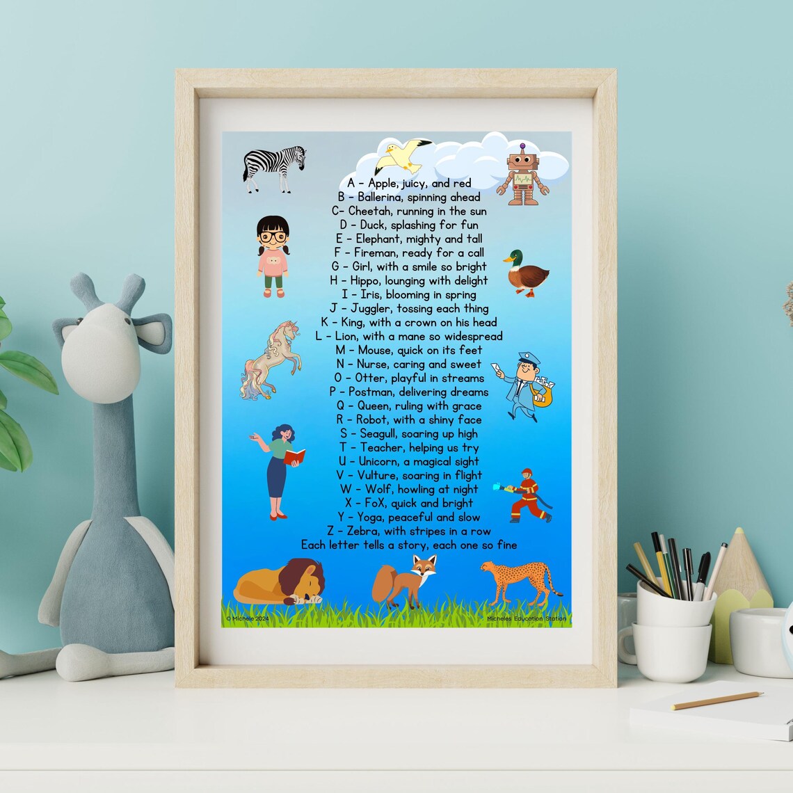 Explore My A4 Digital Alphabet Print Posters: 39 Pages of A-Z Pictures ...