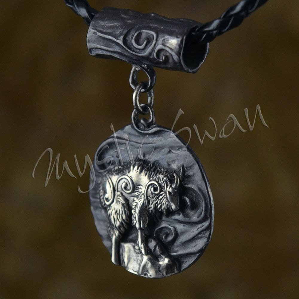 Sterling Silver Mountain Goat Necklace: Spirit Animal Medallion - Etsy