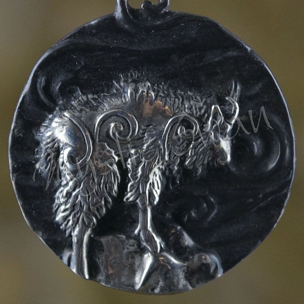 Sterling Silver Mountain Goat Necklace: Spirit Animal Medallion - Etsy