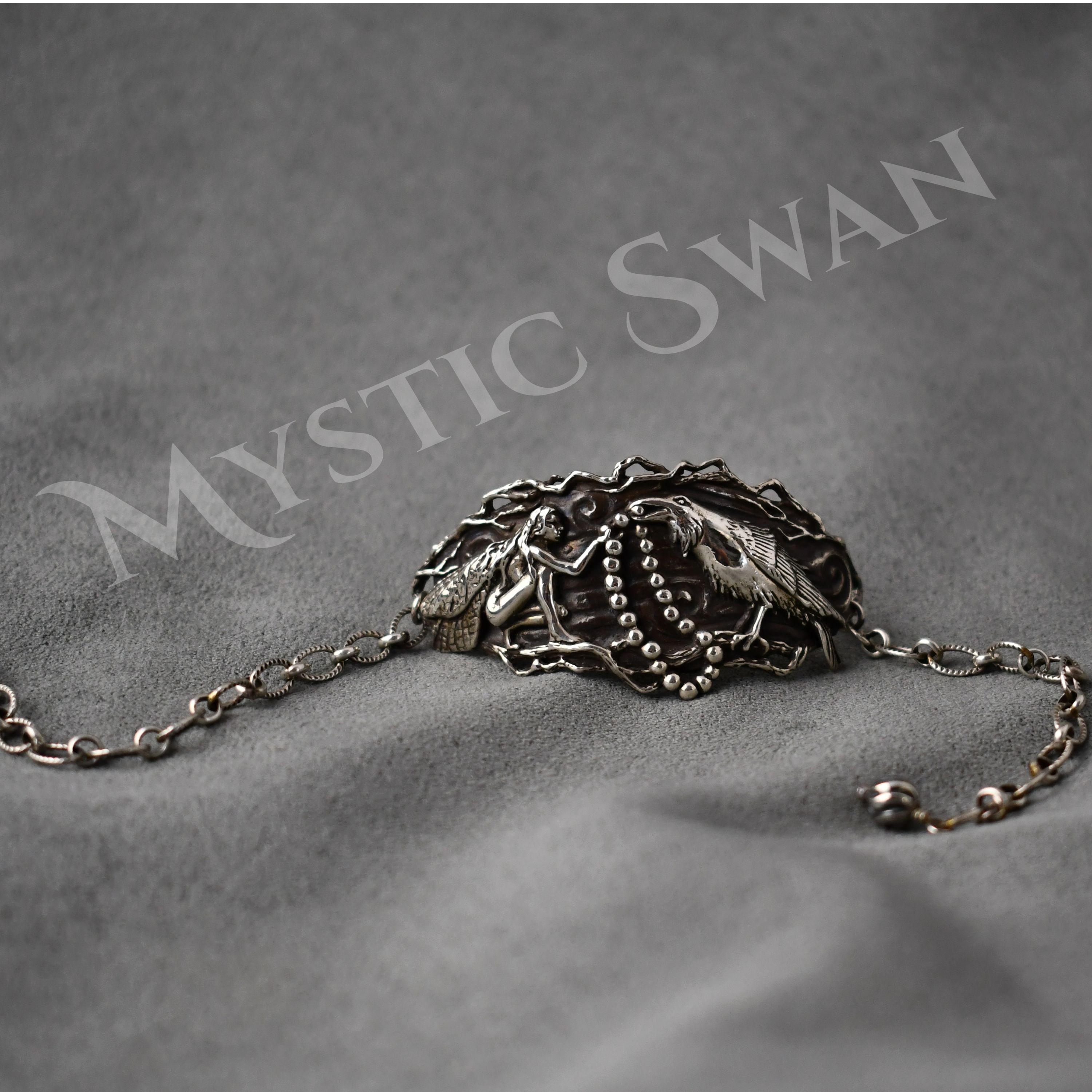 Faerie and Raven Mystical Fantasy Bracelet - Etsy