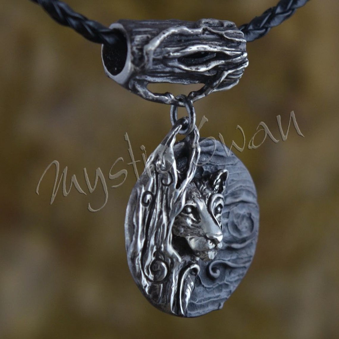 Mountain Lion Necklace, Puma Medallion, Sterling Silver Animal Jewelry ...