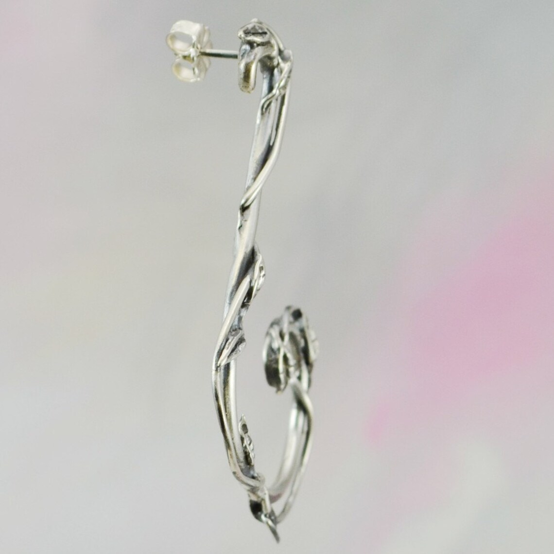 Vine Scroll Earrings in Sterling Silver - Etsy