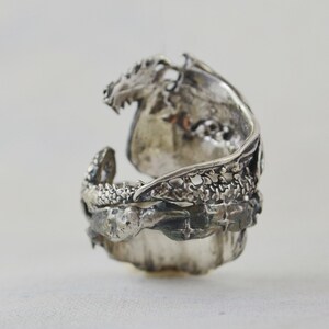 Celestial Dragon Ring, Sterling Silver Fantasy Jewelry, Renaissance Dragon Ring - Etsy