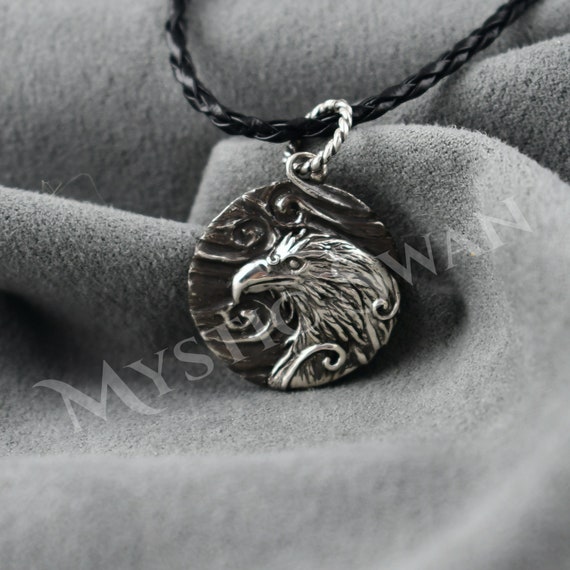 Eagle Necklace Eagle Medallion Sterling Silver Animal | Etsy
