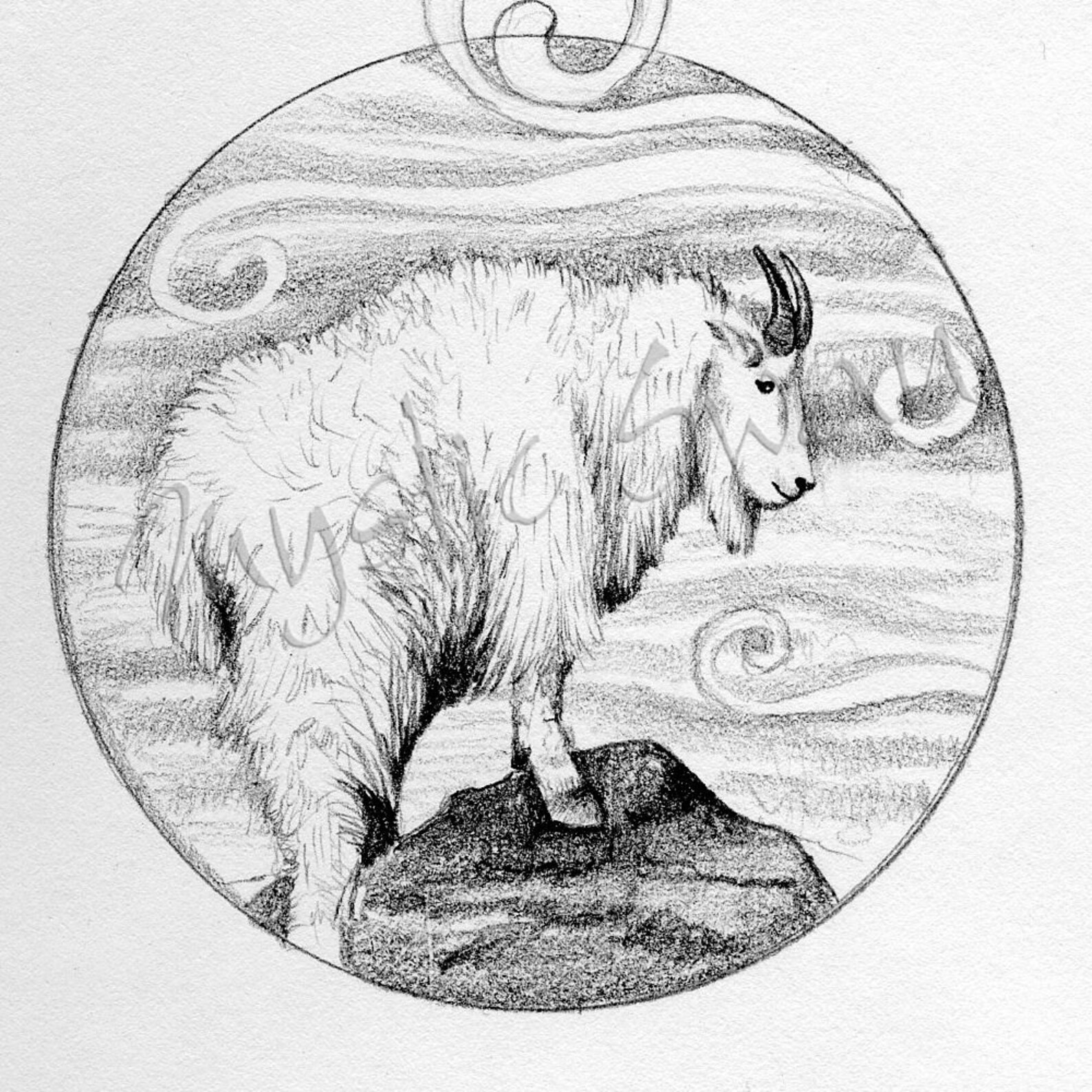 Sterling Silver Mountain Goat Necklace: Spirit Animal Medallion - Etsy