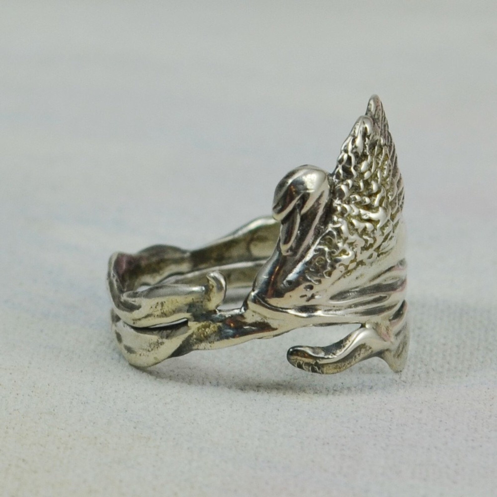 Swan Ring Sterling Silver Animal Jewelry Renaissance Swan - Etsy