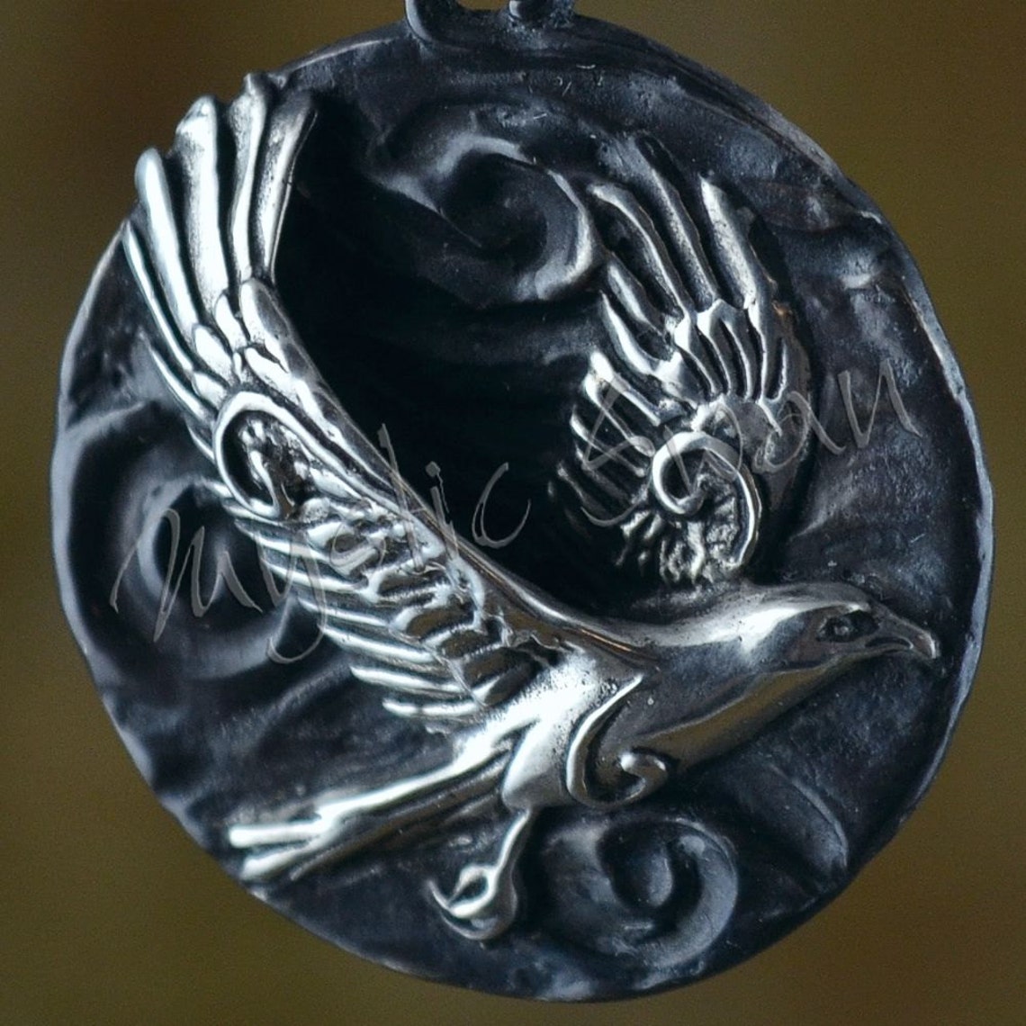 Hawk Necklace Hawk Medallion Sterling Silver Animal Jewelry - Etsy