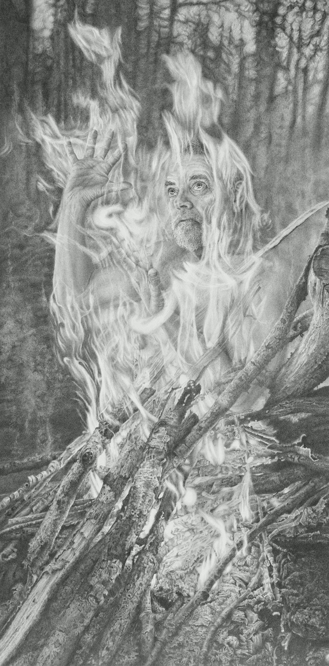 Fire Elemental: Passion's Resolve, Giclee Mystical Fine Art Print and ...
