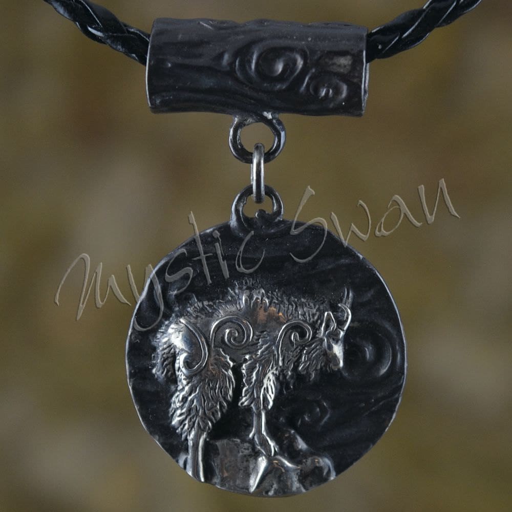 Sterling Silver Mountain Goat Necklace: Spirit Animal Medallion - Etsy