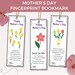 Printable Fingerprint Bookmark for Mother's Day, DIY Fingerprint ...
