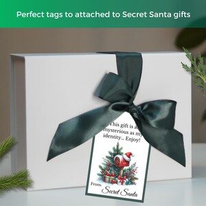 Secret Santa Gift Tags, Printable Christmas Gift Exchange Office Party ...