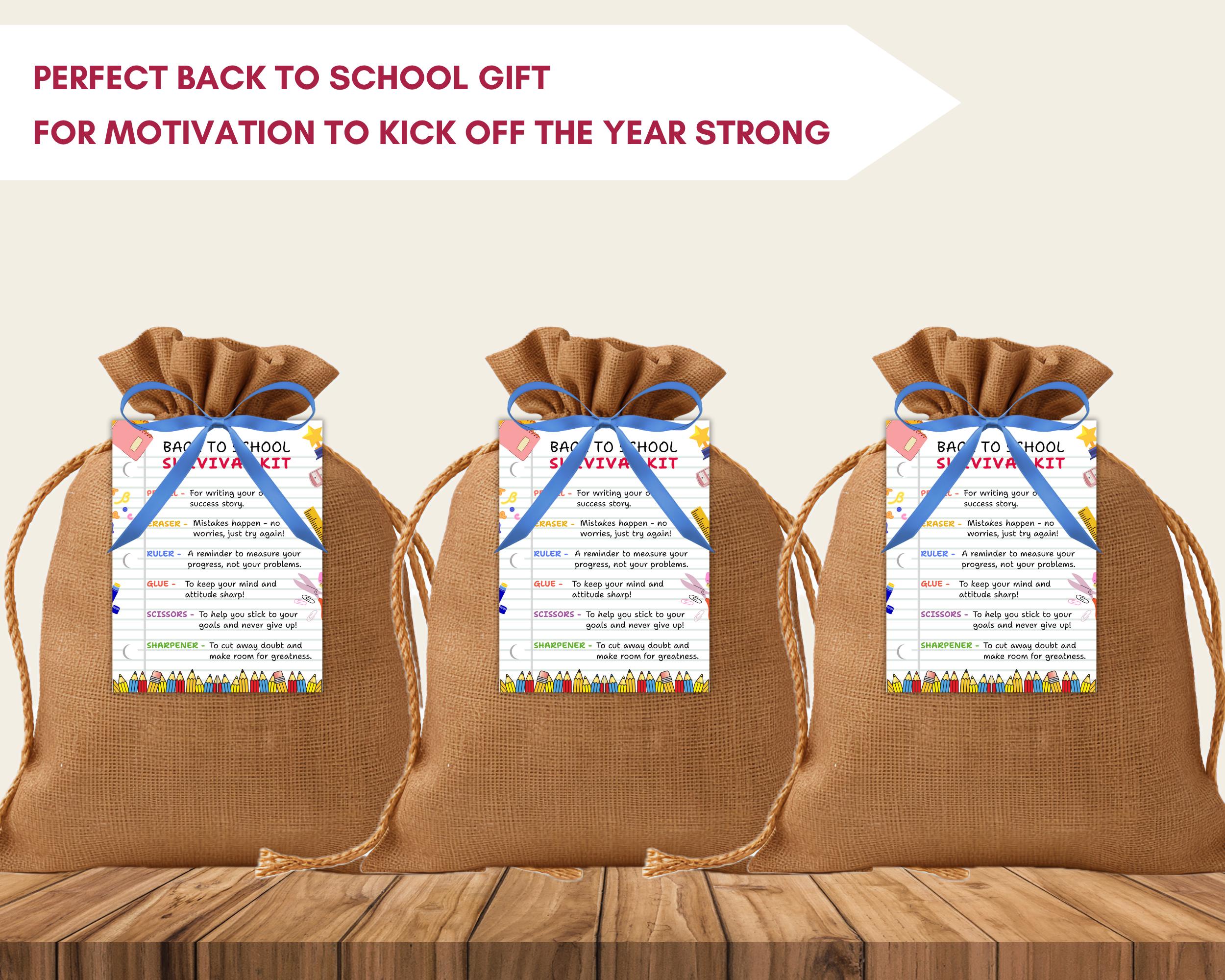 Back to School Survival Kits Stationary, Printable First Day of School ...