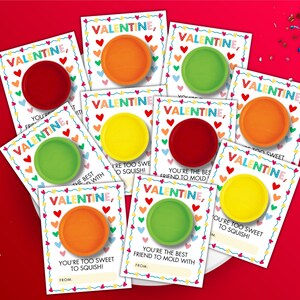 Play Doh Valentine Cards Holder, Printable Candy Free Valentines Day ...