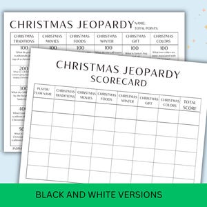 Christmas Jeopardy Game, Printable Holiday Trivia, Christmas Office ...