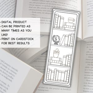 Bookshelf Bookmarks Tracker Printable, Reading Bookmarks Tracker ...