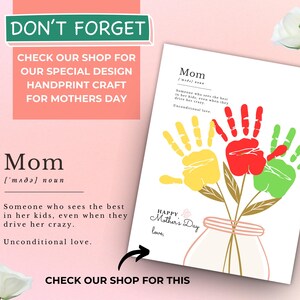 Printable Fingerprint Bookmark for Mother's Day, DIY Fingerprint ...