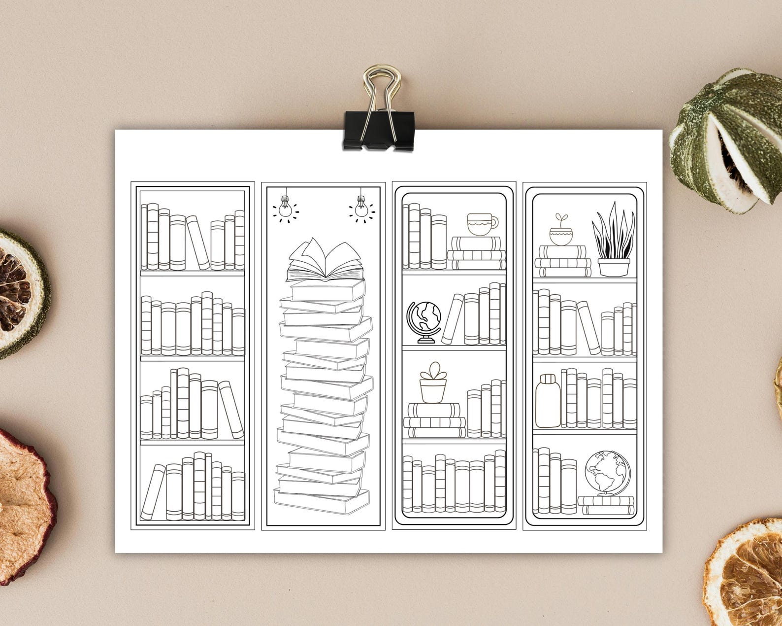 Bookshelf Bookmarks Tracker Printable, Reading Bookmarks Tracker ...