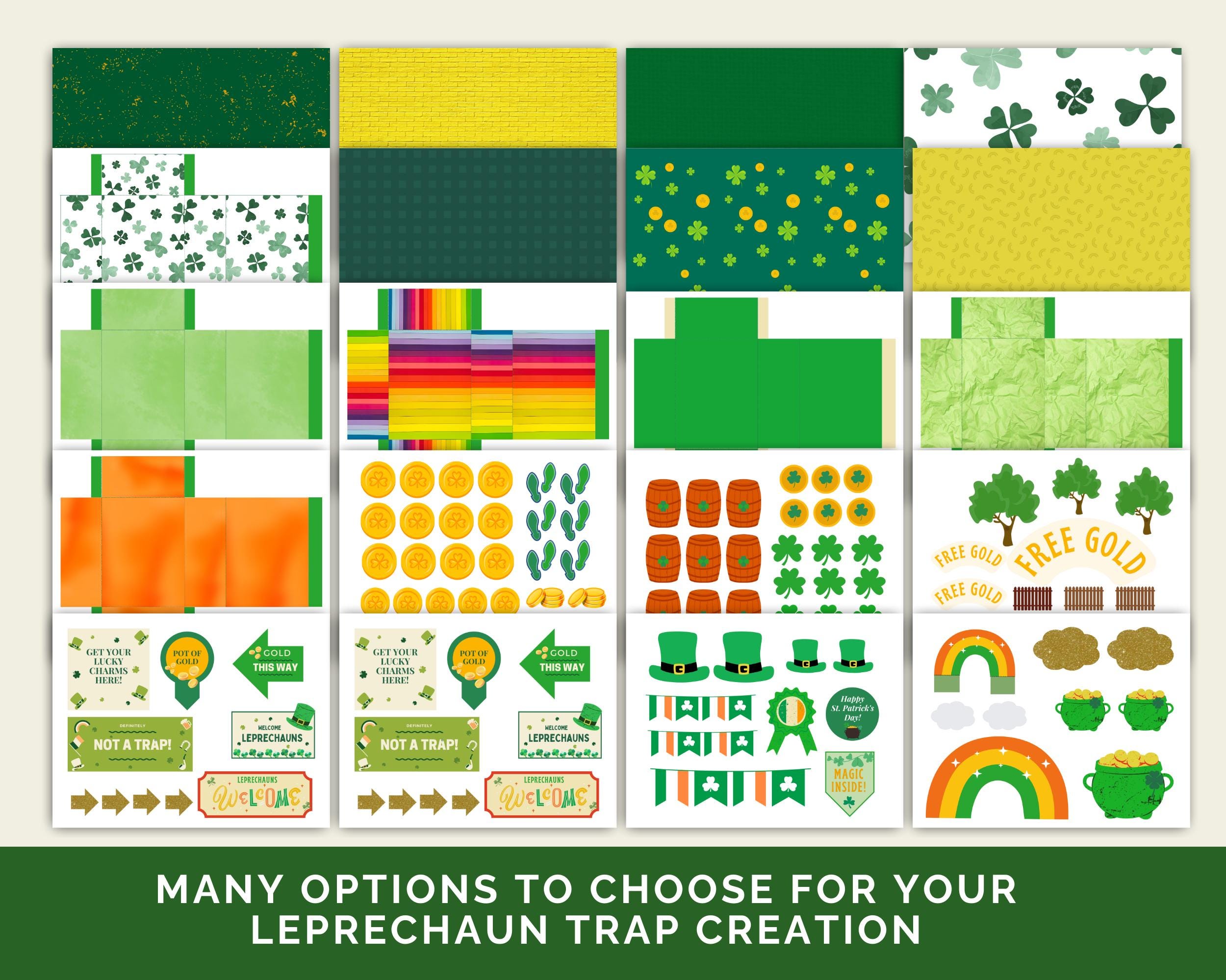 St Patrick's Day Leprechaun Trap Kit, Printable DIY Leprechaun Trap ...