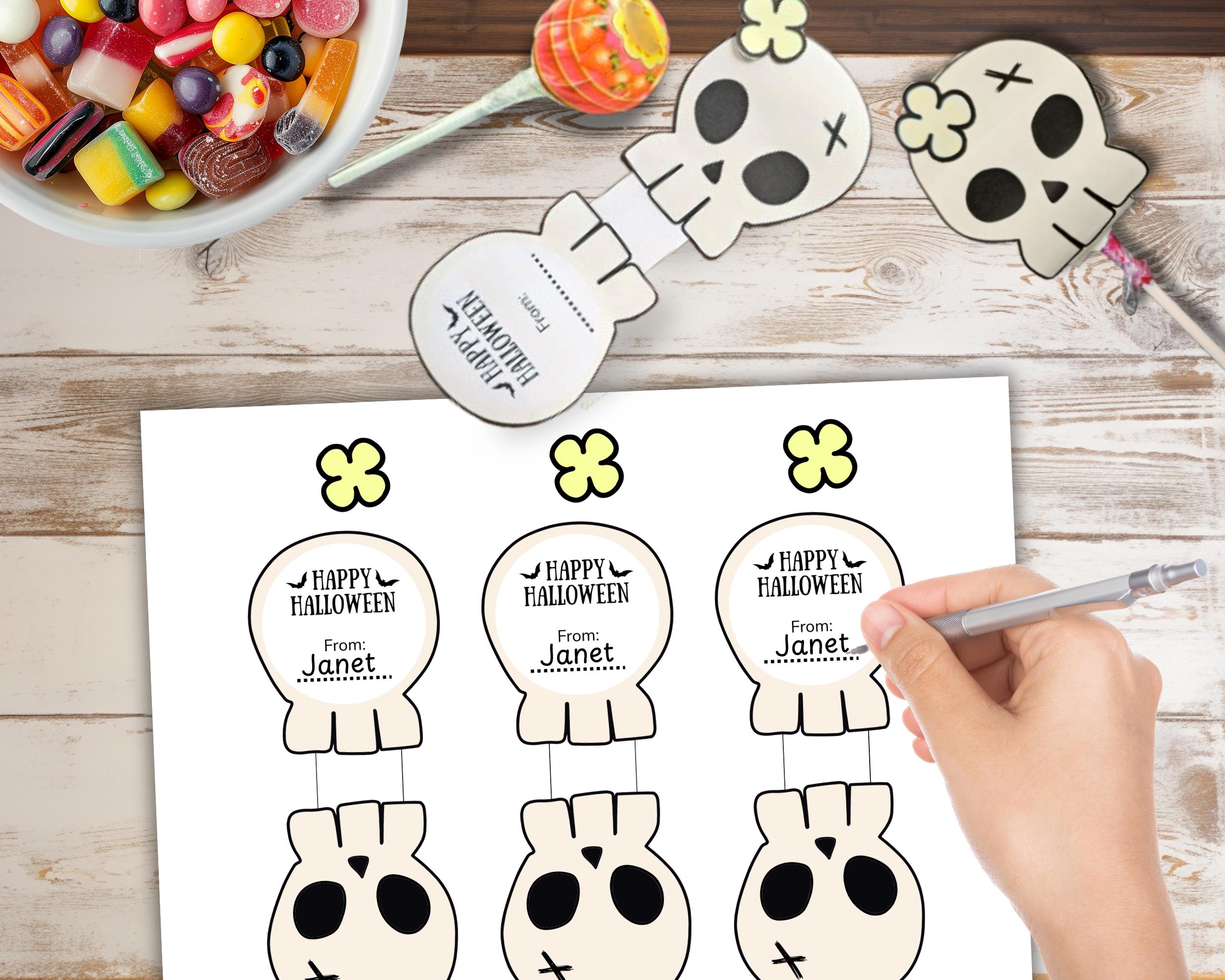 Halloween Lollipop Holder Printable Candy Stick Holder, Dracula Pumpkin ...