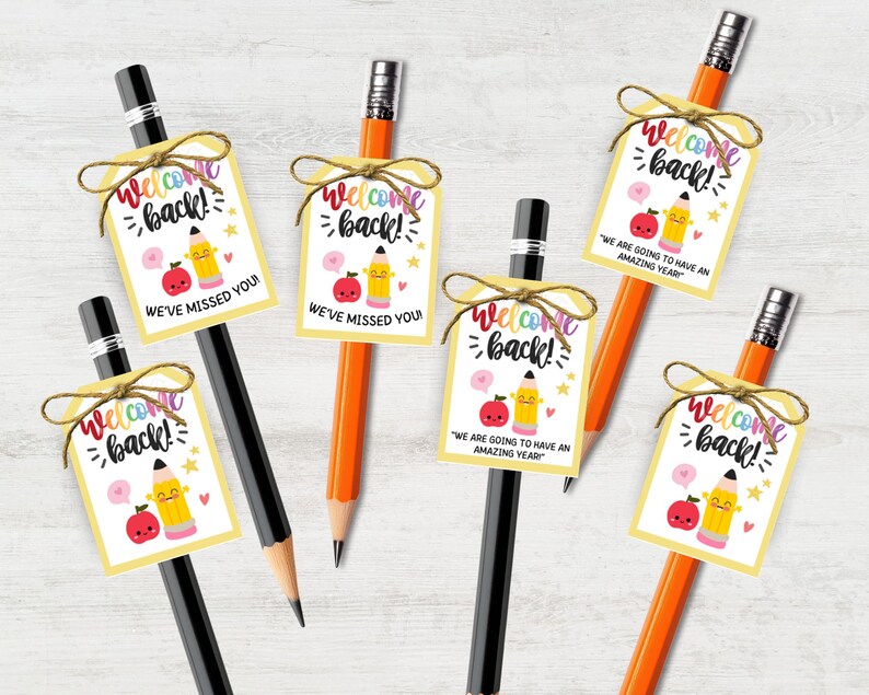 Welcome Back to School Gift Tags Printable, First Day of School Treats ...