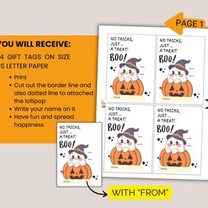 Halloween Lollipop Holder Printable, Cute Ghost Lollipop Holder ...