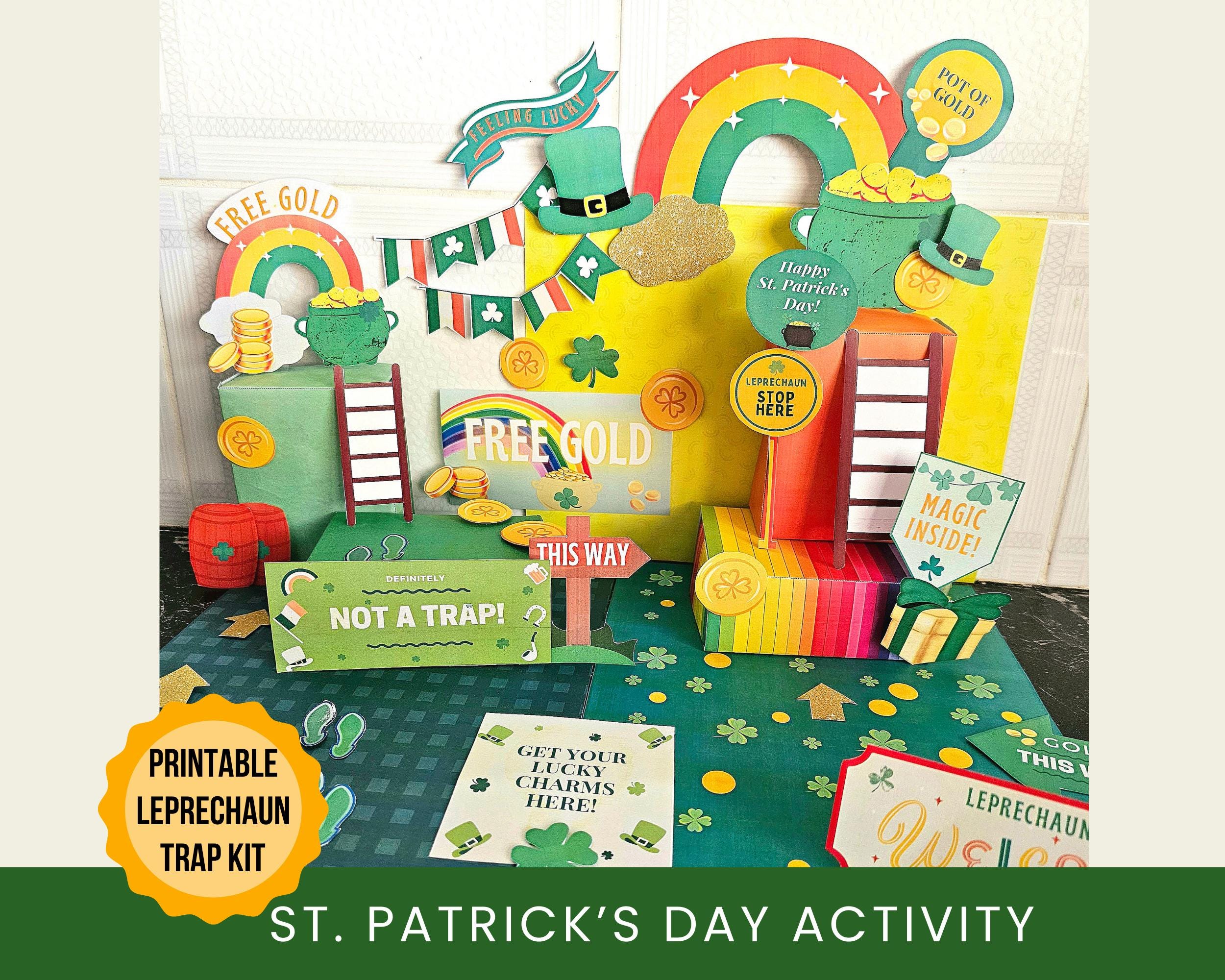 St Patrick's Day Leprechaun Trap Kit, Printable DIY Leprechaun Trap ...