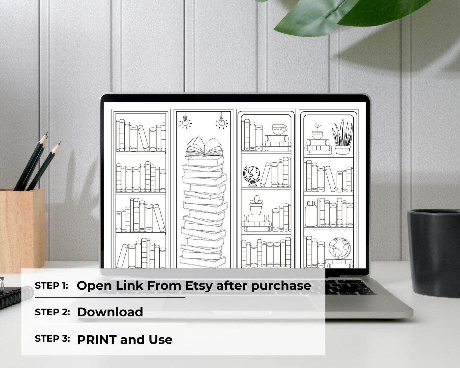 Bookshelf Bookmarks Tracker Printable, Reading Bookmarks Tracker ...