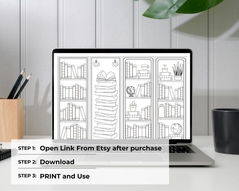 Bookshelf Bookmarks Tracker Printable, Reading Bookmarks Tracker ...