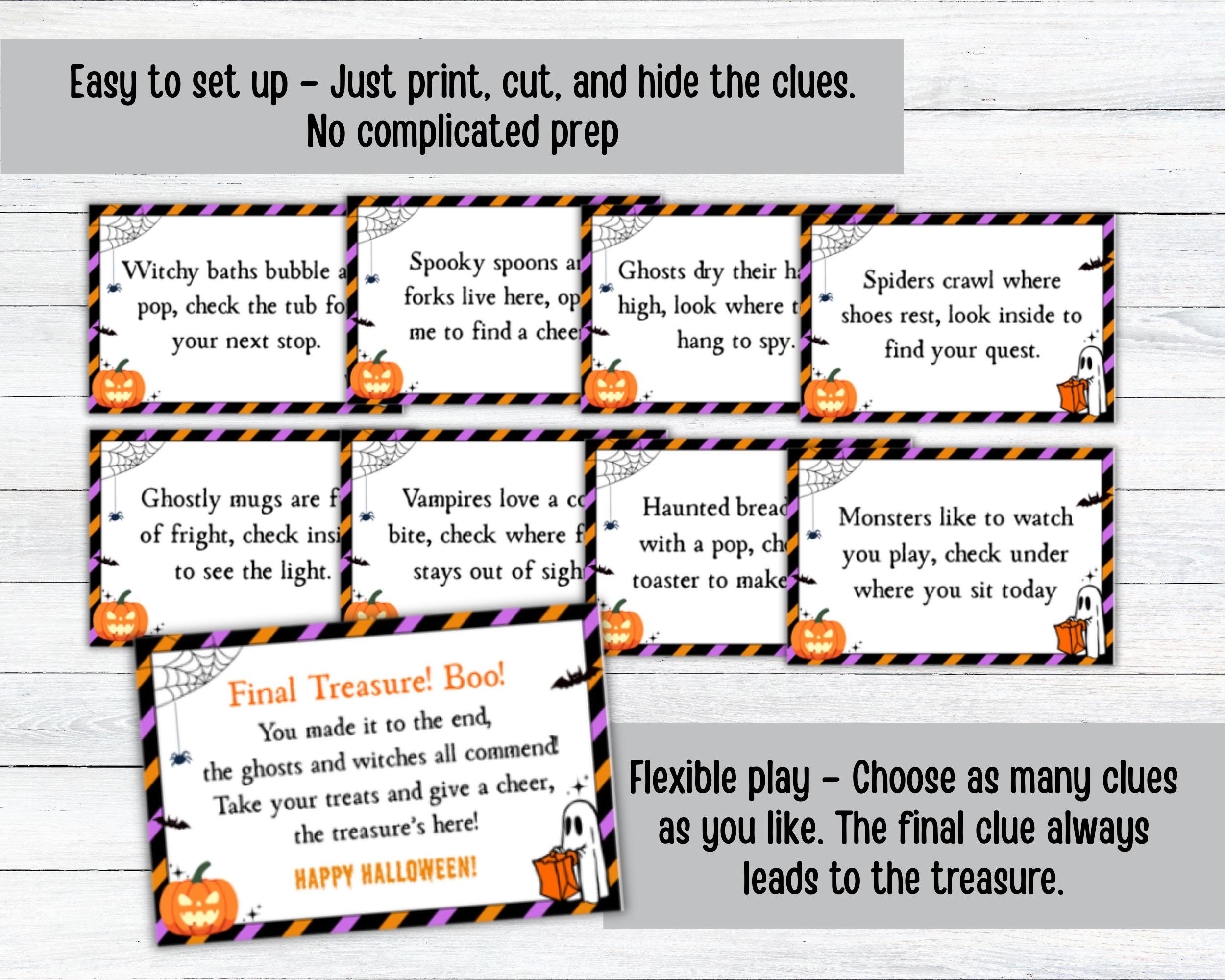Halloween Scavenger Hunt Printable Indoor Outdoor Treasure Hunt for ...