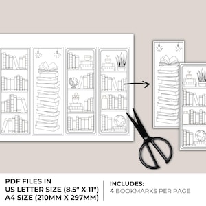 Bookshelf Bookmarks Tracker Printable, Reading Bookmarks Tracker ...