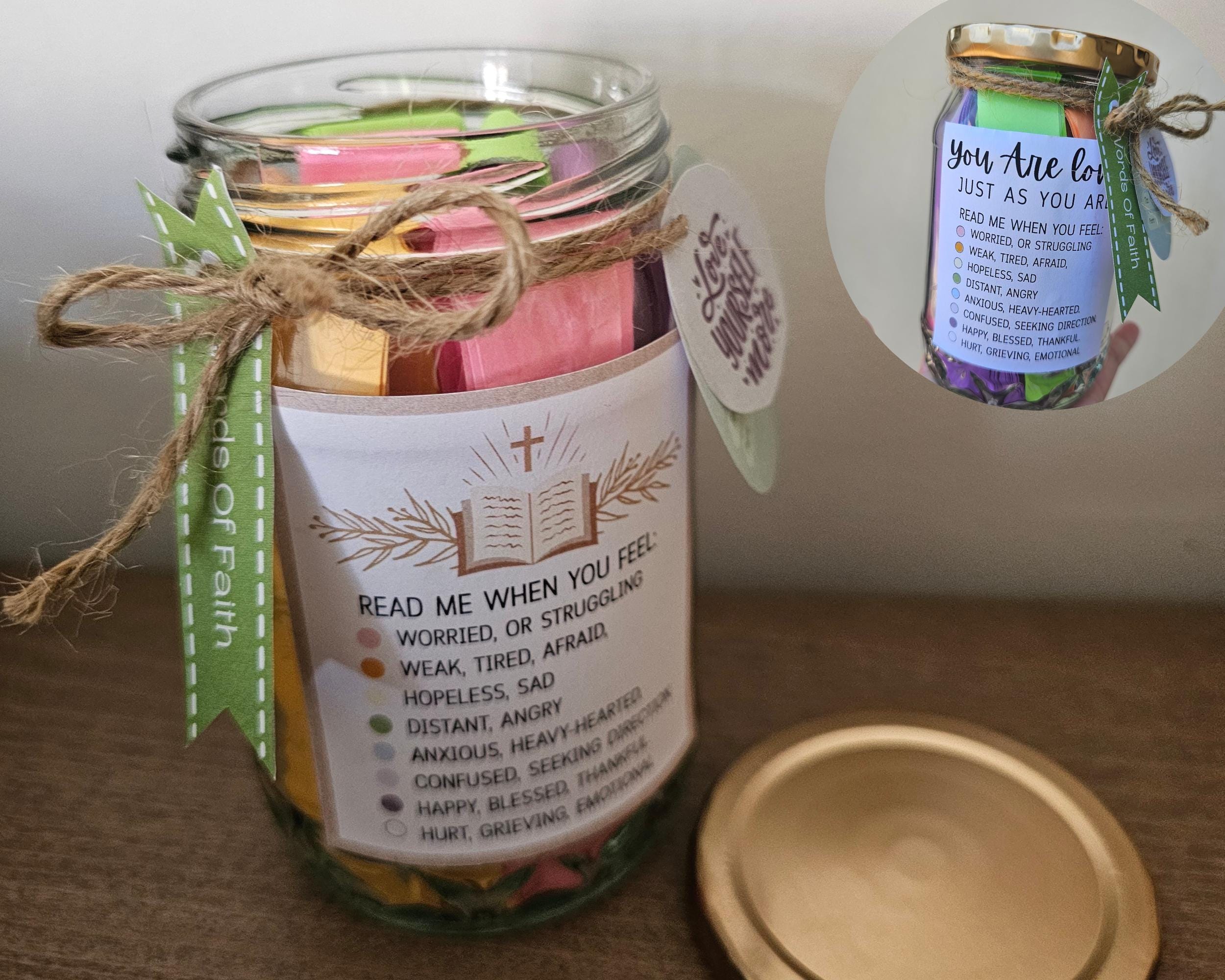 Printable Bible Verse Jar Kit, Daily Scripture Encouragement Jar ...
