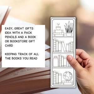 Bookshelf Bookmarks Tracker Printable, Reading Bookmarks Tracker ...