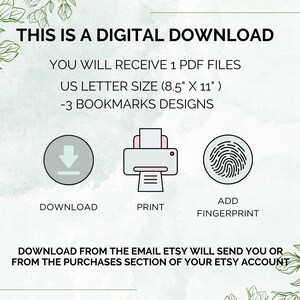 Printable Fingerprint Bookmark for Father's Day, DIY Fingerprint ...