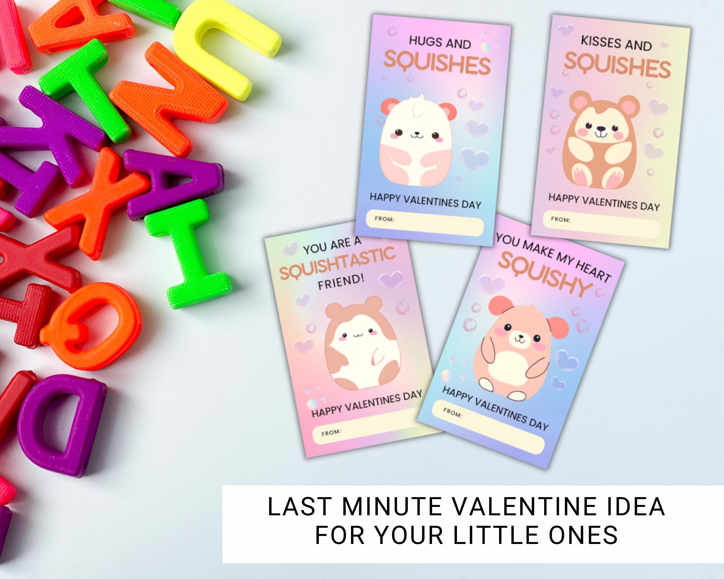 Squishy Valentine's Day Cards, Printable Squishmallow Valentine Card ...