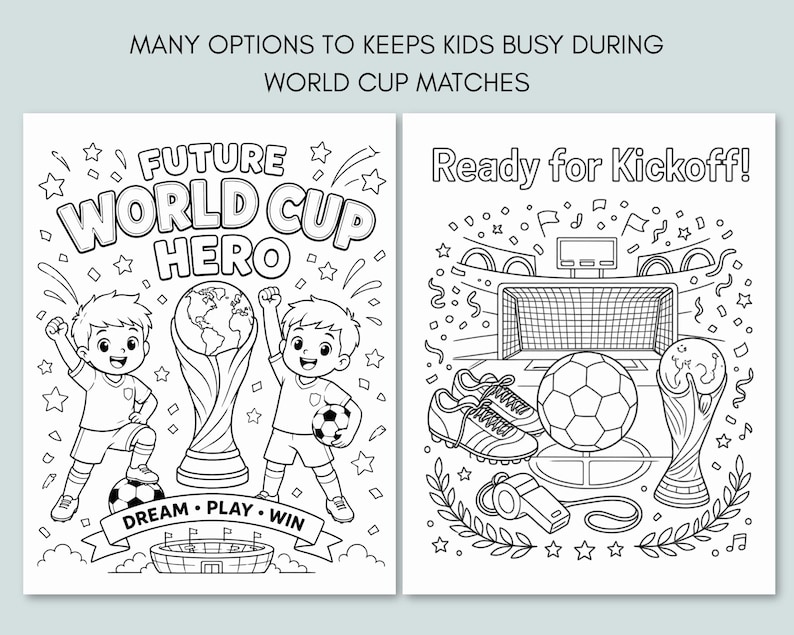 World Cup Soccer Coloring Page | Football Printable Activity for Kids ...
