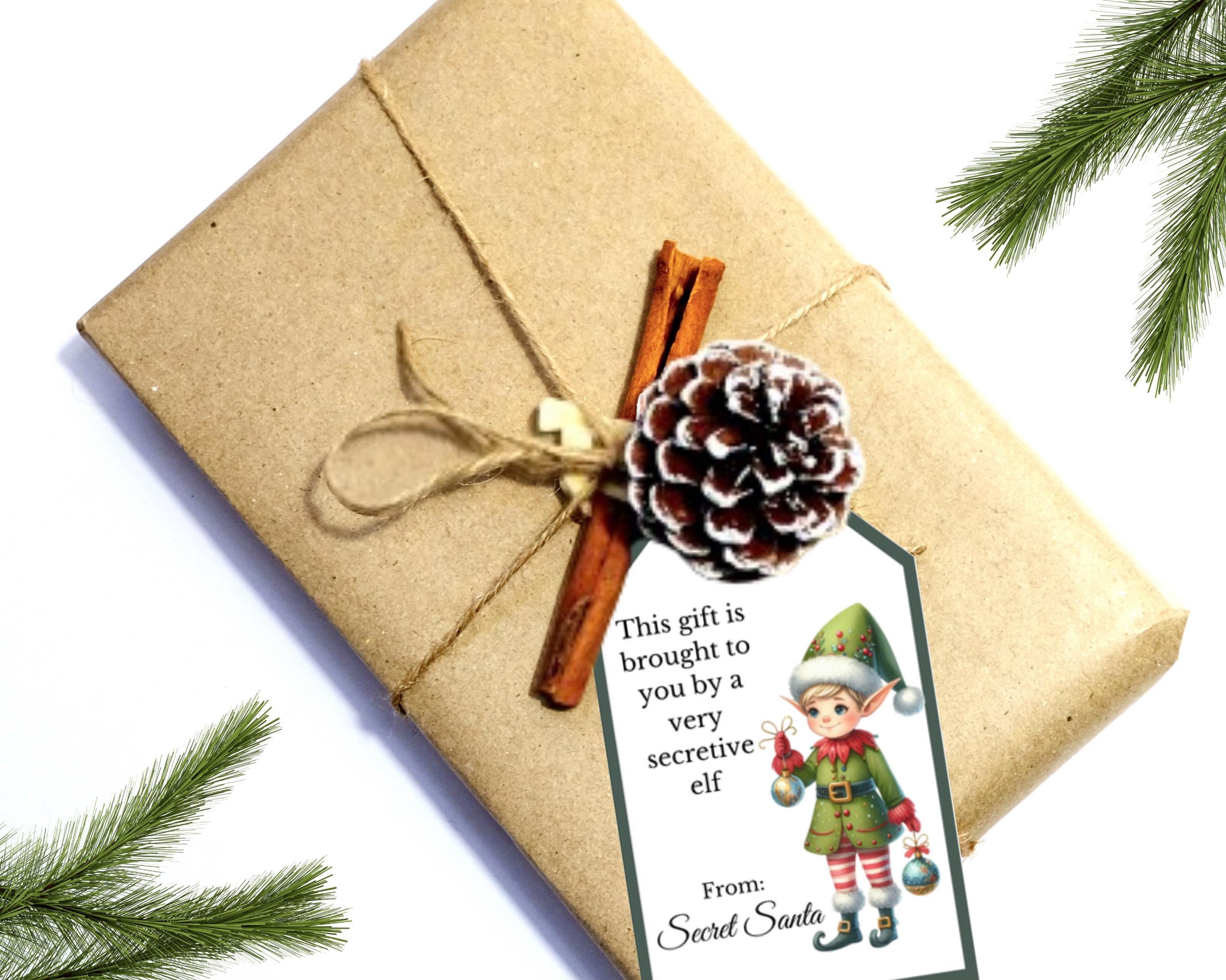Secret Santa Gift Tags, Printable Christmas Gift Exchange Office Party ...