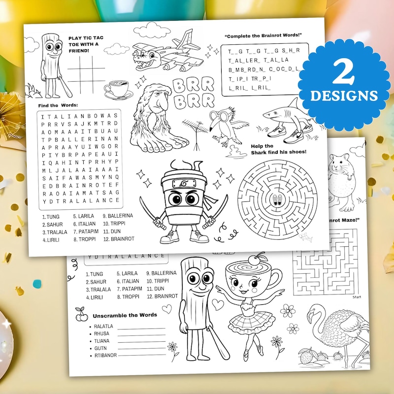 Six seven brainrot coloring page - Etsy Canada