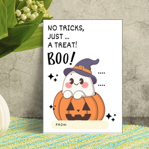 Halloween Lollipop Holder Printable, Cute Ghost Lollipop Holder ...
