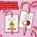 Printable Christmas Candy Cane Holder Gift Tags, Candy Cane Gram Tag ...