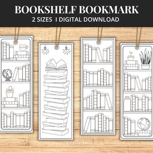 Bookshelf Bookmarks Tracker Printable, Reading Bookmarks Tracker ...