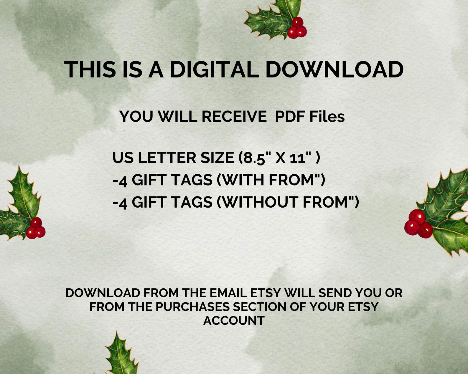 Printable 67 Christmas Candy Cane Holder Gift Tags, 6-7 Candy Cane Gram ...