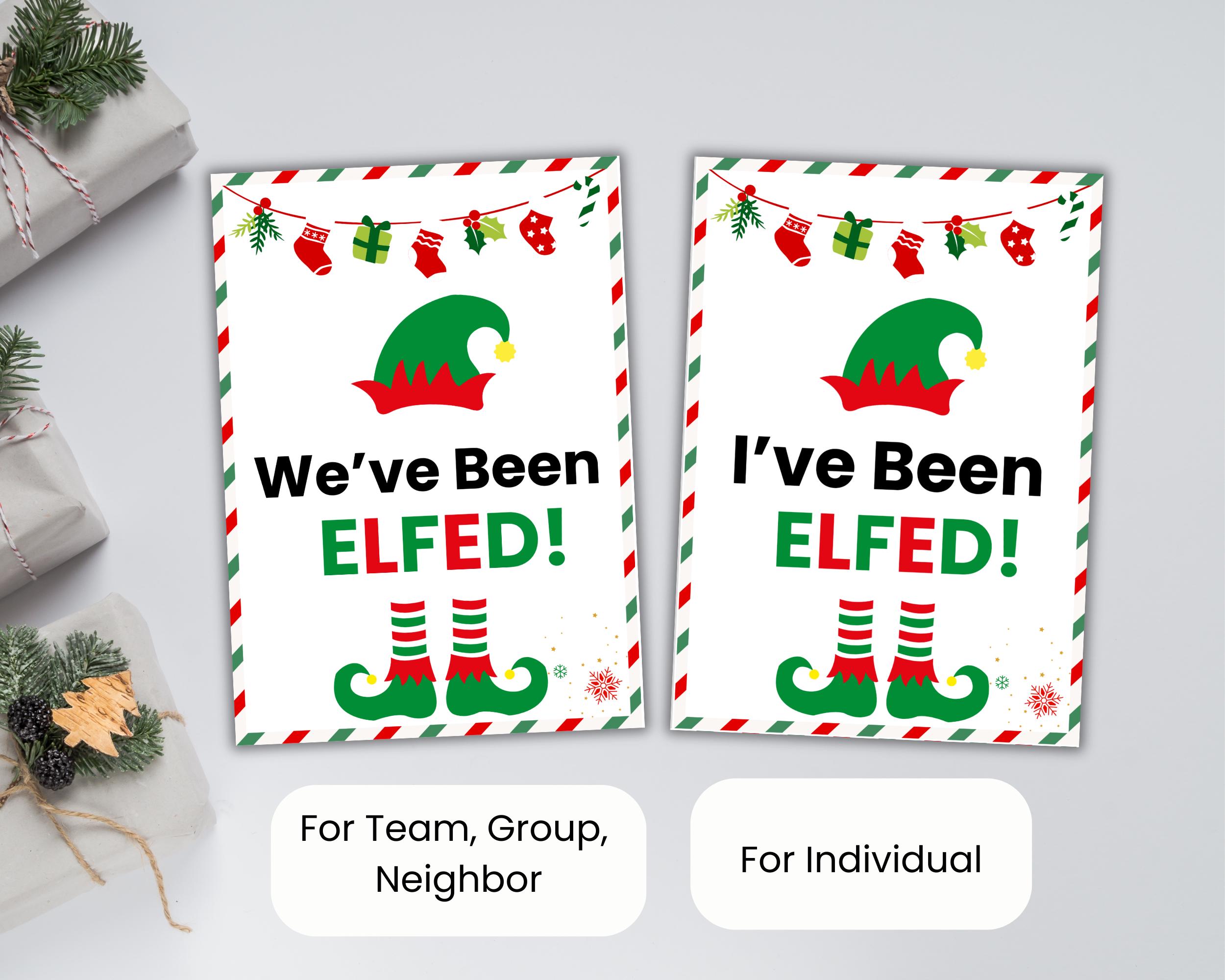 You've Been Elfed Printable, Christmas Holiday Workplace Gift Game ...