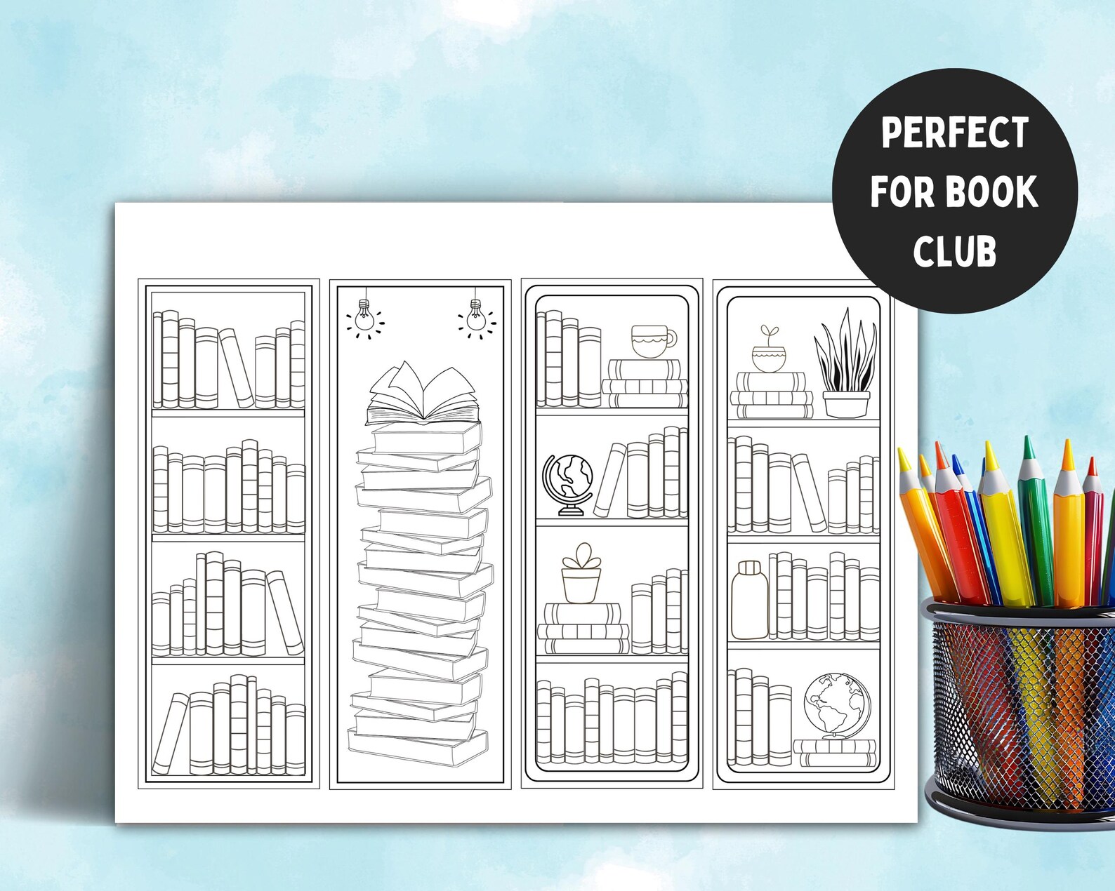 Bookshelf Bookmarks Tracker Printable, Reading Bookmarks Tracker ...