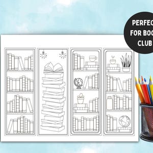 Bookshelf Bookmarks Tracker Printable, Reading Bookmarks Tracker ...