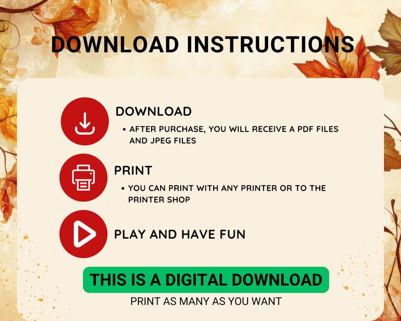 Fall Jeopardy Games Printable, Fun Autumn and Thanksgiving Trivia Games ...