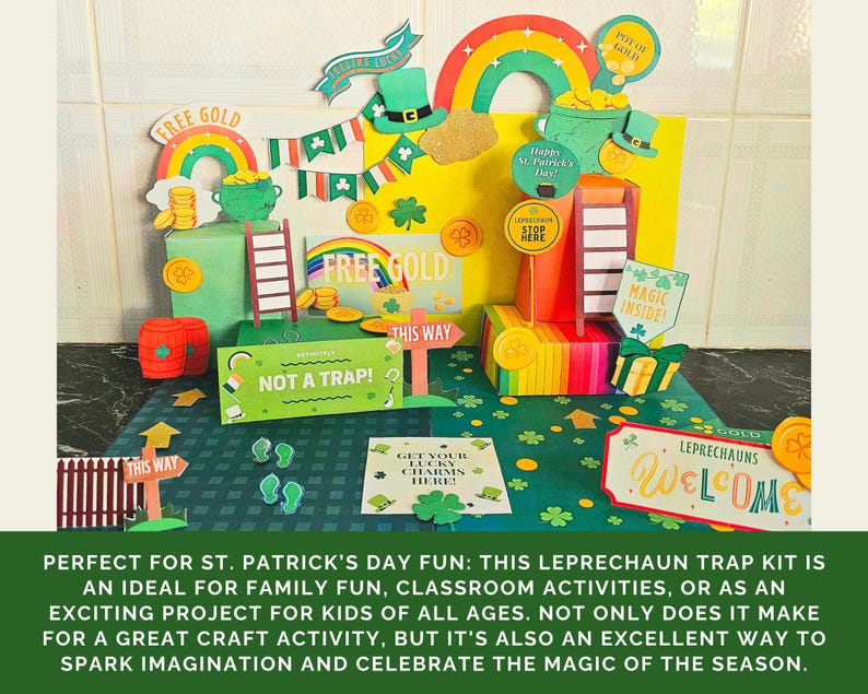 St Patrick's Day Leprechaun Trap Kit, Printable DIY Leprechaun Trap ...